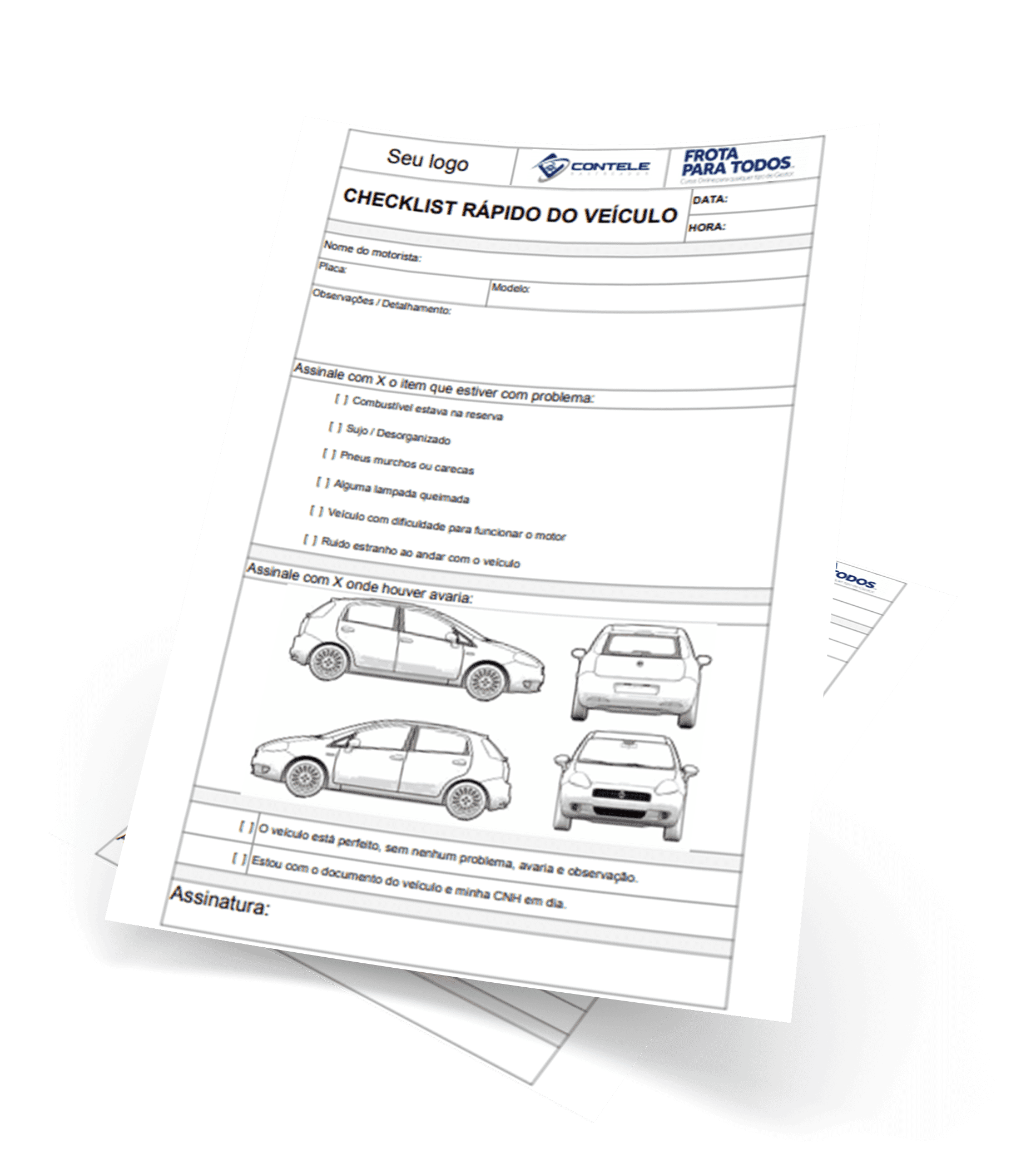 Modelo de Checklist Rápido do Veículo [Para o Dia a Dia] – Contele Fleet